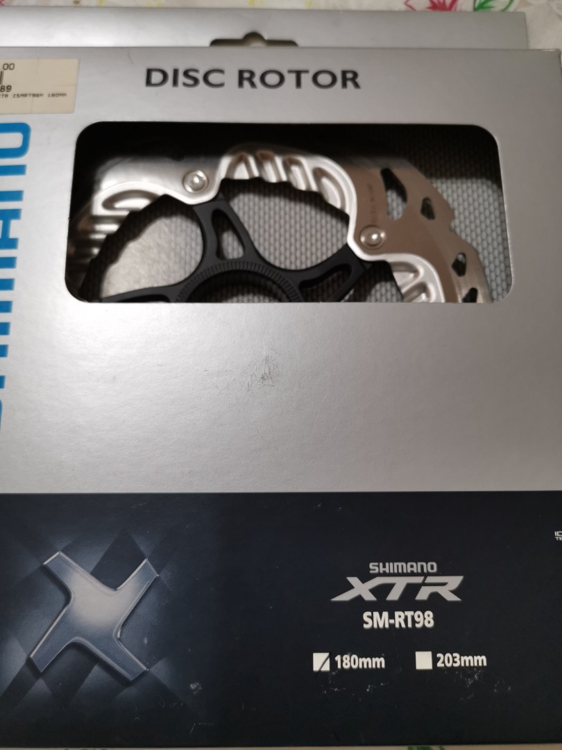 Shimano XTR Disc Rotor SM-RT98 180mm, Sports Equipment, Bicycles ...