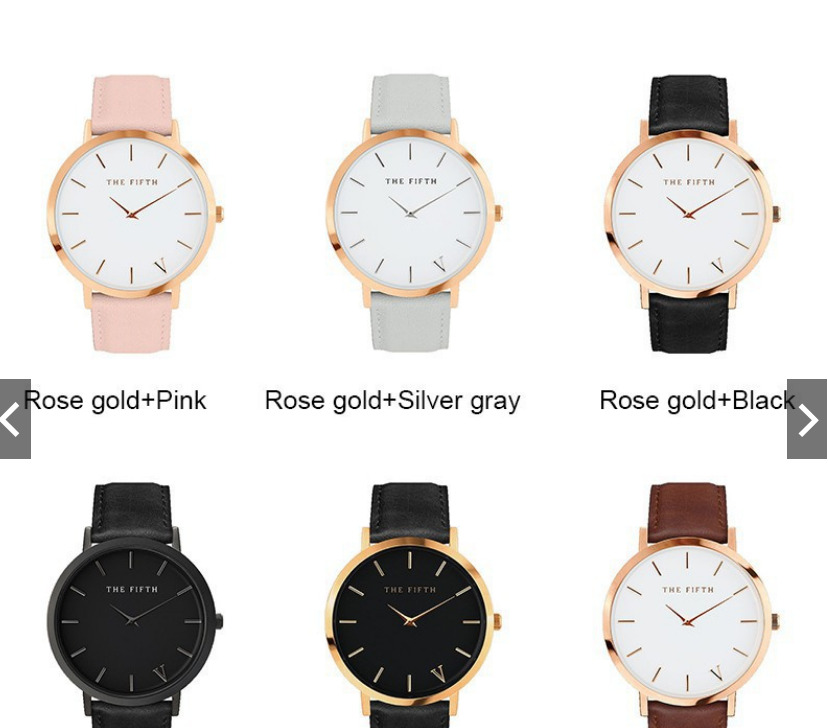 The Fifth Watch Leather Simple Women Quartz Analog Brand watch, Women's ...