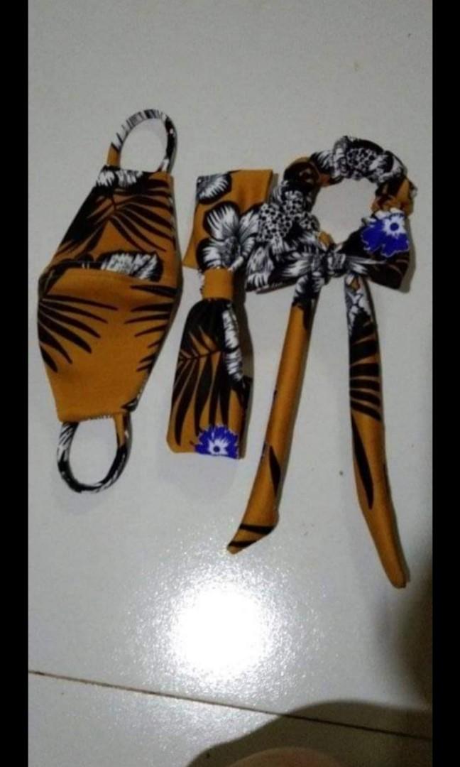 Turban mask set, Women's Fashion, Swimwear, Rash guard on Carousell