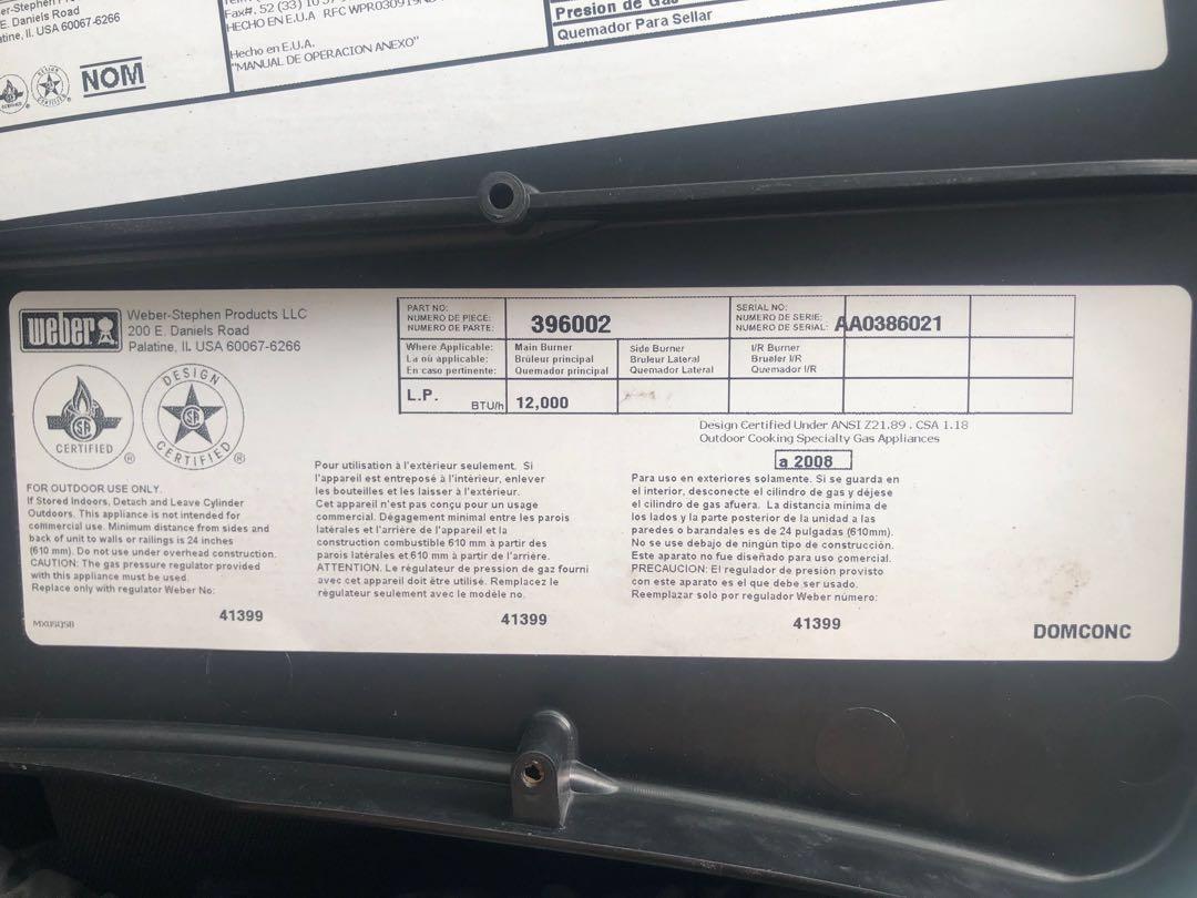 Weber Q200 BBQ + Cart/Stand + Gas, Everything Else on Carousell