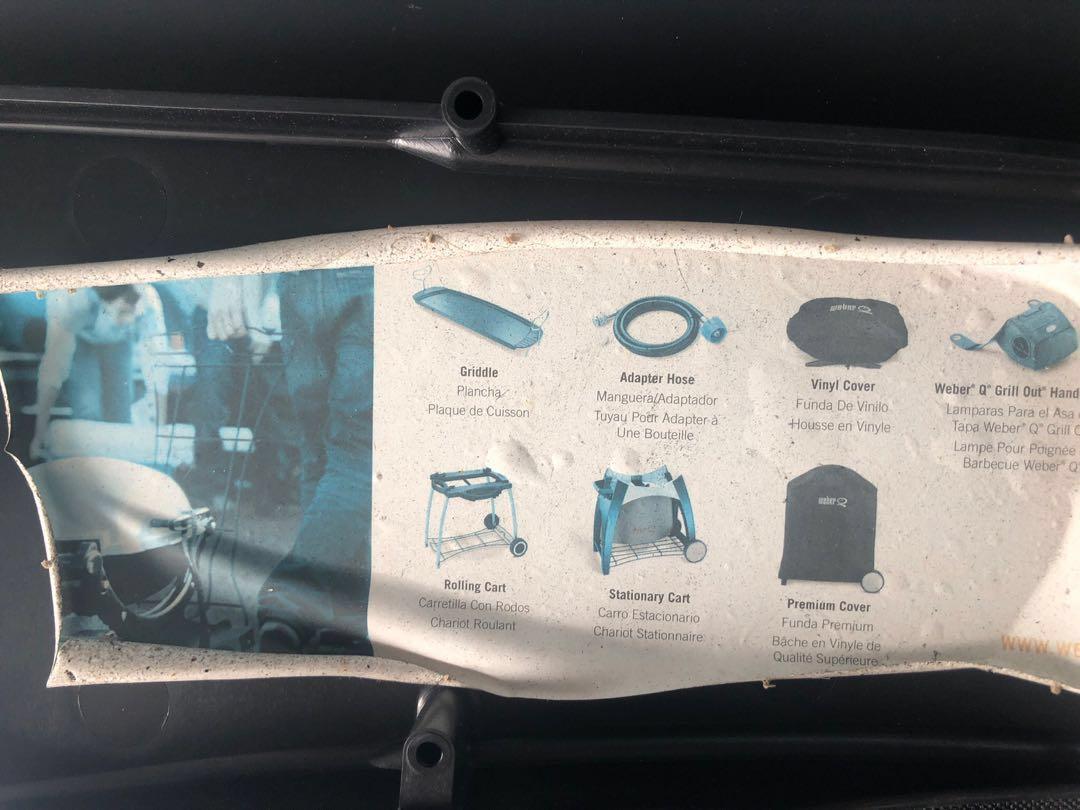 Weber Q200 BBQ + Cart/Stand + Gas, Everything Else on Carousell