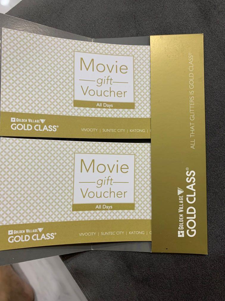 2x GV gold class ticket expires 30 Nov 2020, Tickets & Vouchers, Local ...