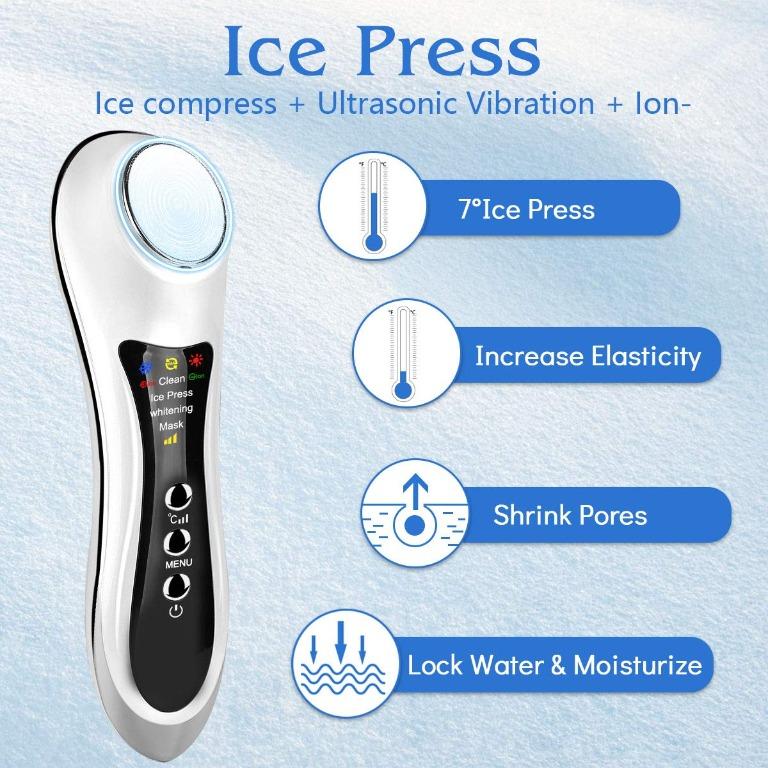 9064 Hot Cold Hammer Vibration Face Massager 4 IN 1 Portable Facial ...