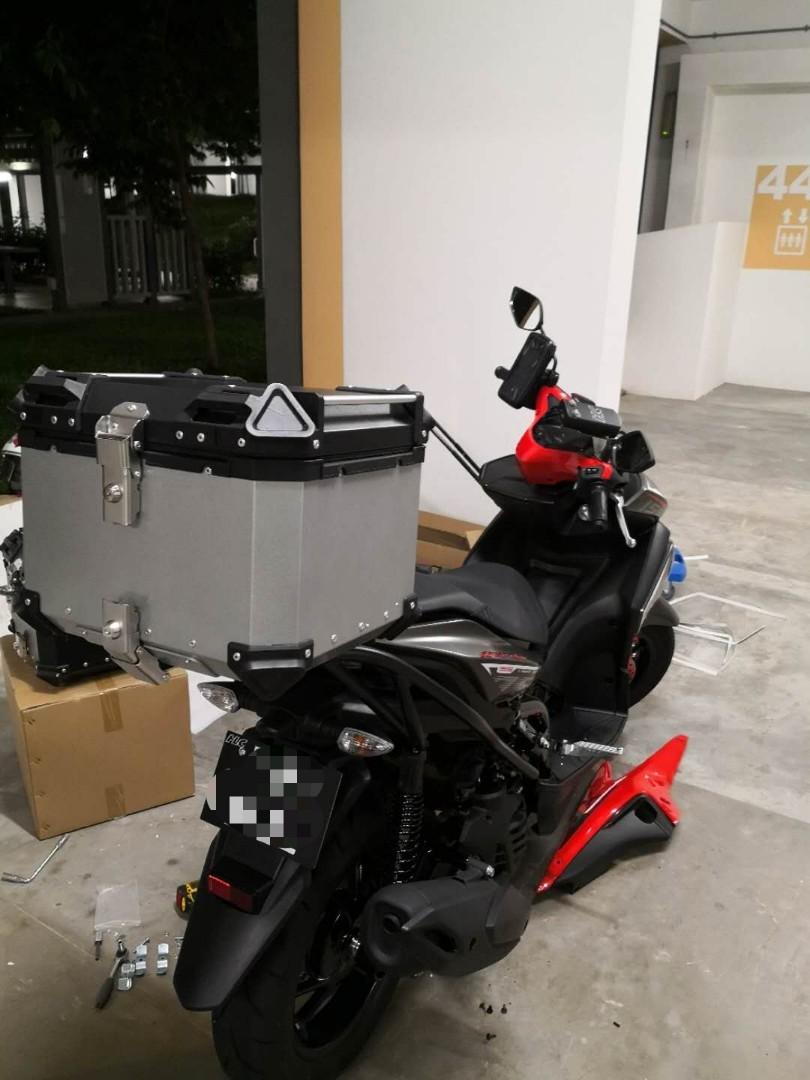 Aerox rack heavy duty top box rack AEROX 155 Yamaha Aluminium 45L ...
