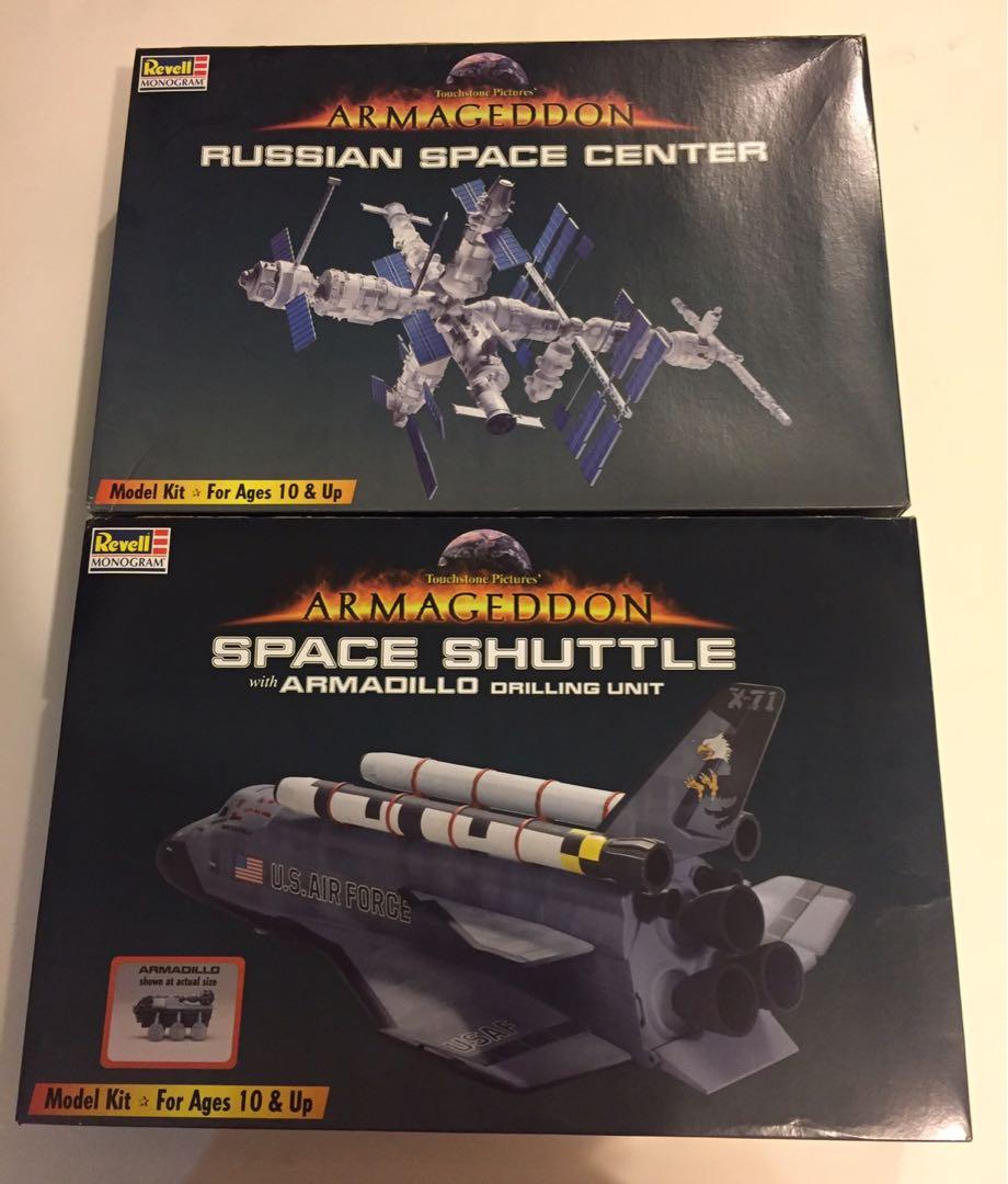 ARMAGEDDON RUSSIAN SPACE CENTER + SPACE SHUTTLE 1:144(共2盒）, 興趣及遊戲, 玩具 ...