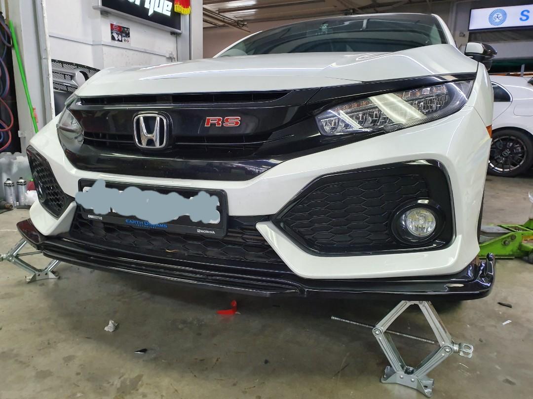 Civic FC / FK7 with SI front bumper front lip, Car Accessories ...