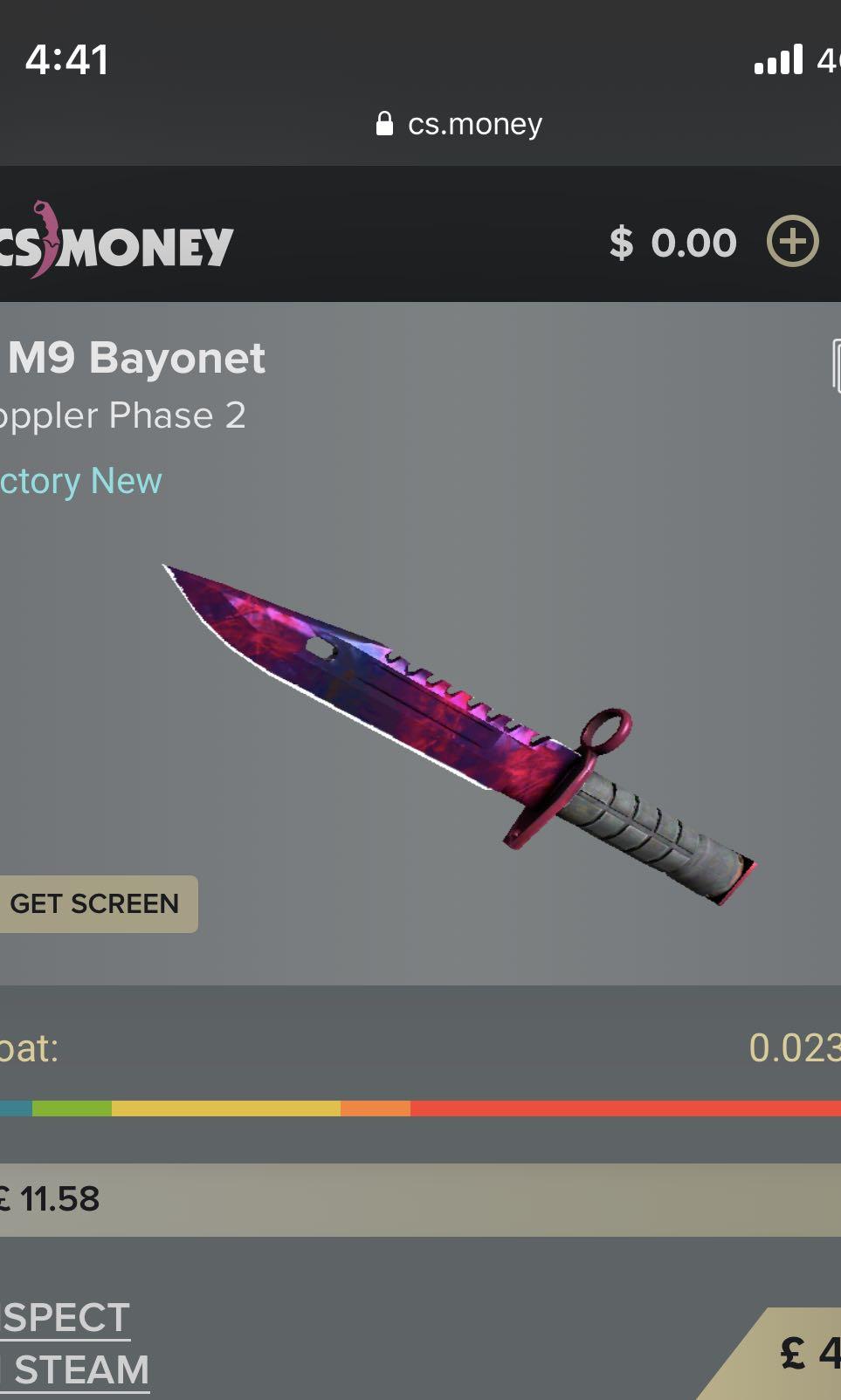 Csgo m9 bayonet Doppler P2., Video Gaming, Gaming Accessories, Game Gift Cards & Accounts on ...