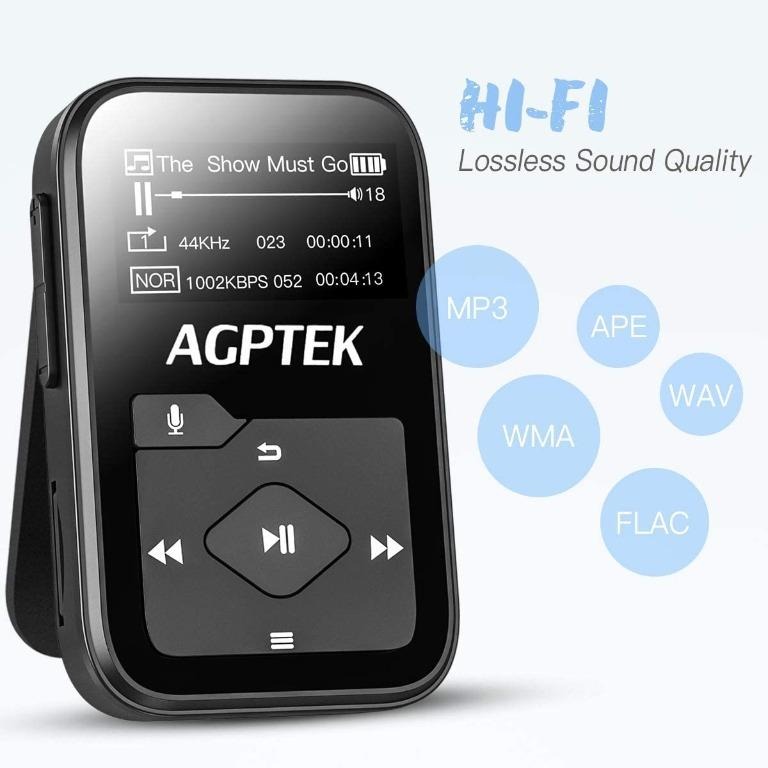E283 AGPTEK MP3 Player 16GB, Audio, Portable Music Players on Carousell