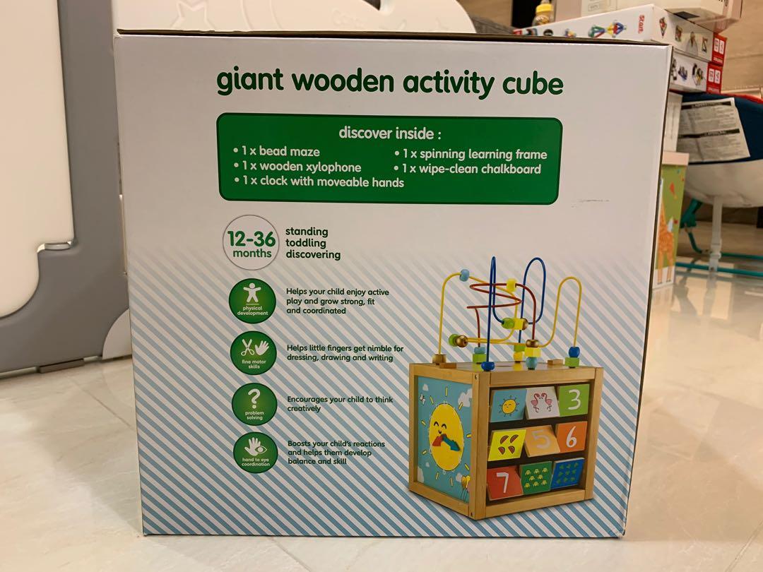 ELC Giant Wooden Activity Cube, Babies & Kids, Toys & Walkers on Carousell