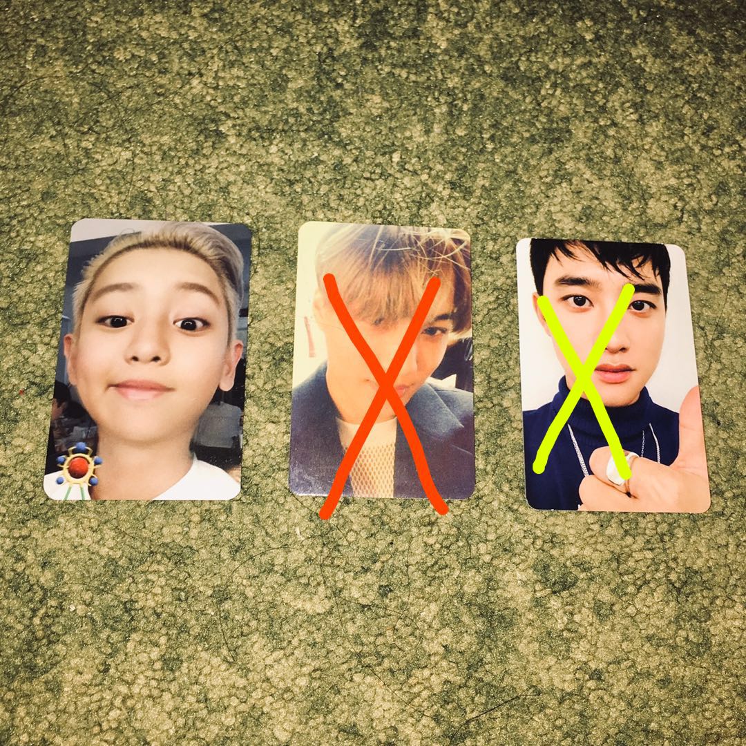 EXO KAI CHANYEOL D.O KYUNGSOO OFFICIAL PHOTOCARD, Hobbies & Toys ...