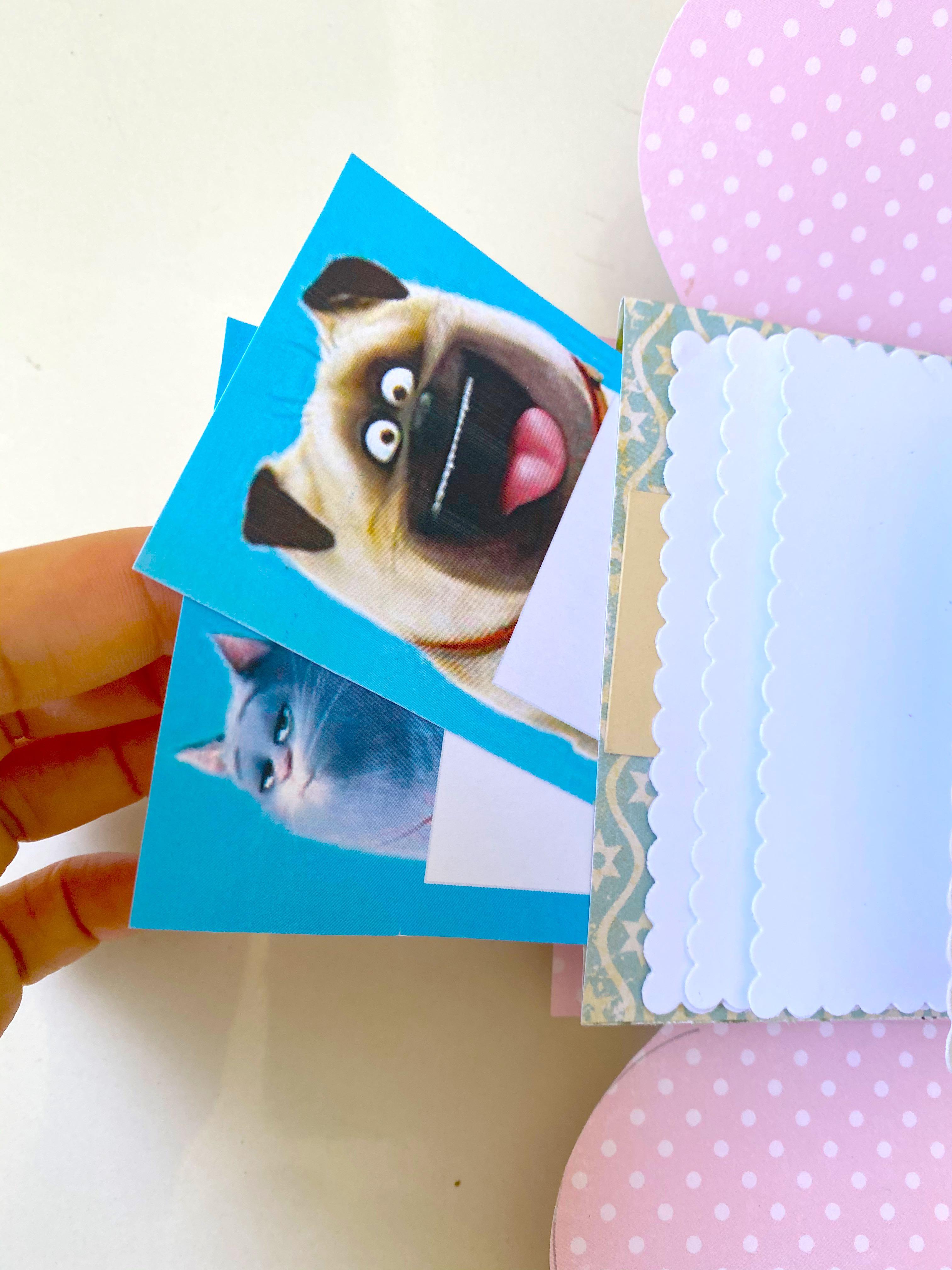 Happy Retirement floral pet animals surprise explosion box card, Design ...