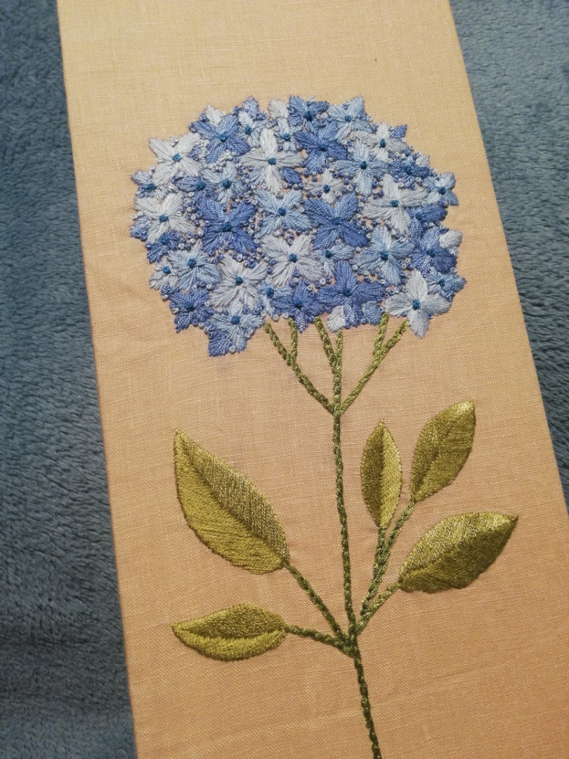 Hydrangea Embroidery Handmade, Hobbies & Toys, Stationery & Craft ...