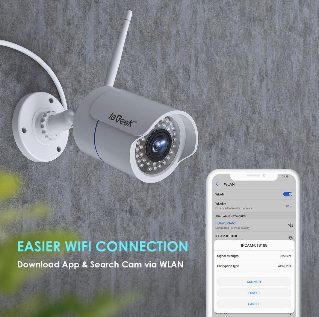 ieGeek 1080P Security IP Camera, WiFi Surveillance Bullet IP Camera ...