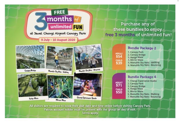 Jewel airport attractions bundle for 2, Tickets & Vouchers, Local ...