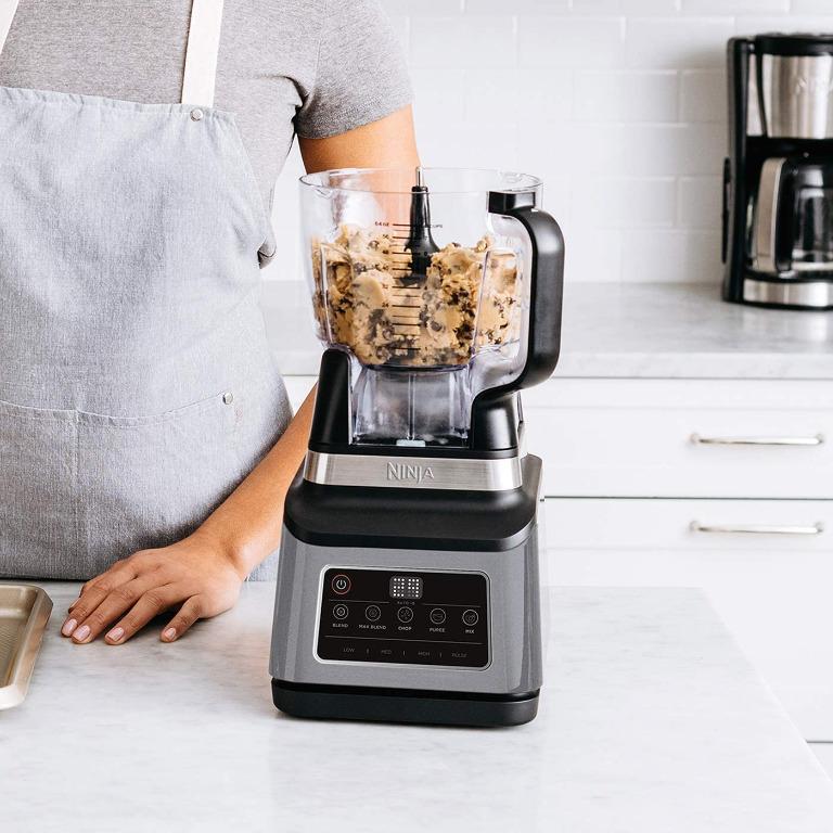 Ninja 3-in-1 Food Processor with Auto-iQ (BN800UK) 1200W, 1.8L Bowl, 2.1L Jug, 0.7L Cup, Black ...