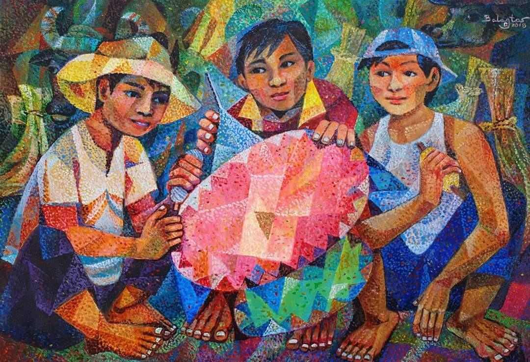 Painting by Angelito Balagtas titled "Saranggola", Hobbies & Toys ...