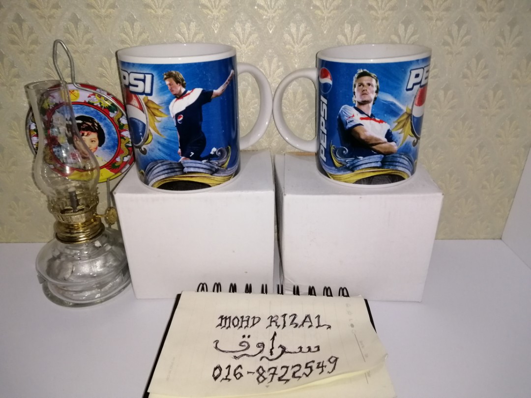 PEPSI Mug David Beckham Original Limited Edition, Furniture & Home ...
