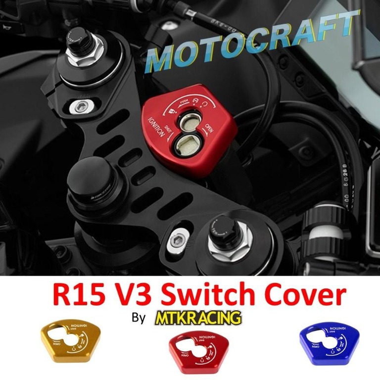 R15 V3 Ignition key switch cover aluminium aluminium CNC anodized ...