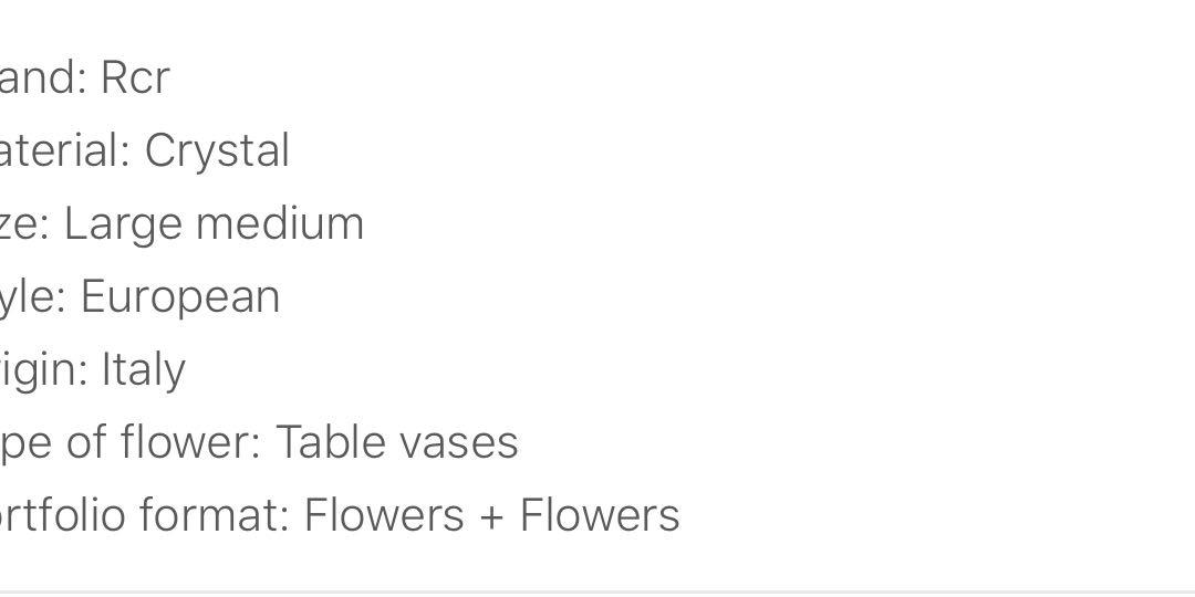 RCR Crystal Vase 30cm, Furniture & Home Living, Gardening, Pots ...