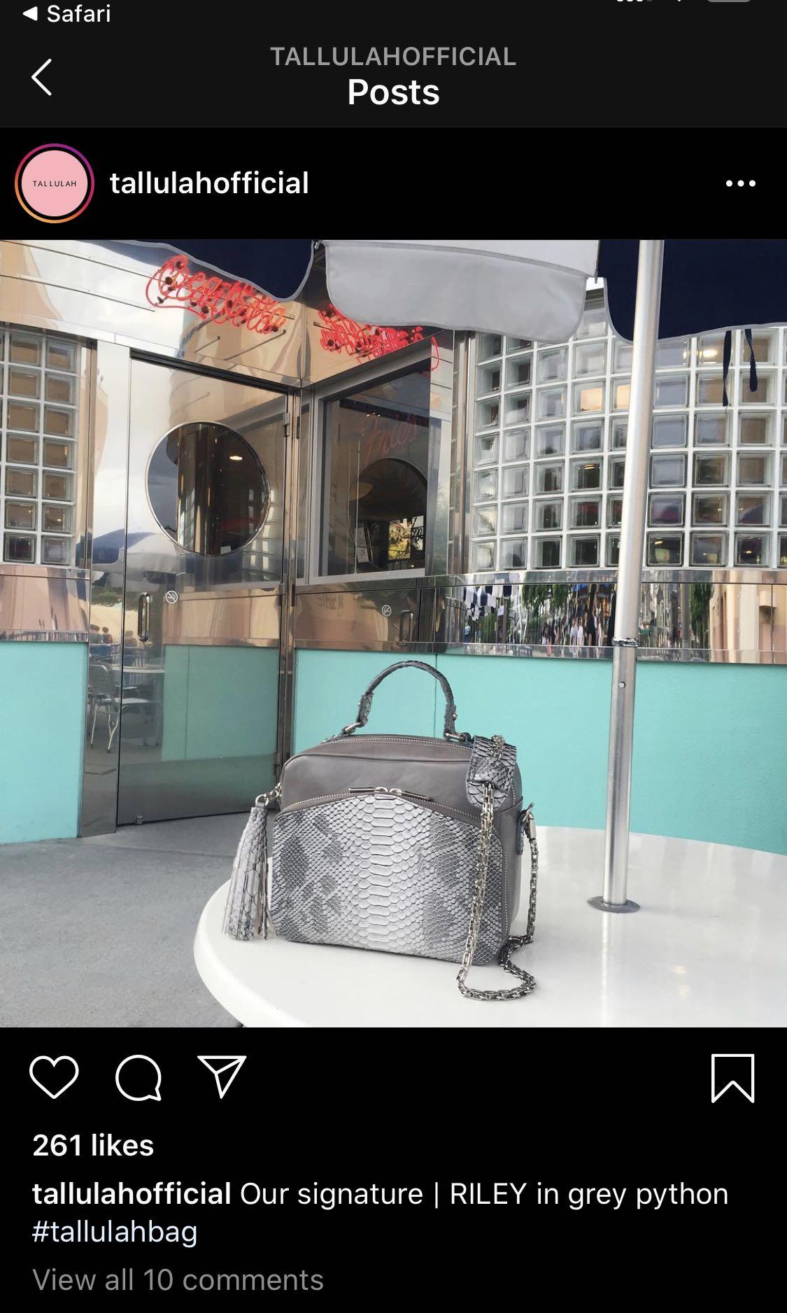 RILEY in Grey Python, Women's Fashion, Bags & Wallets, Cross-body Bags ...