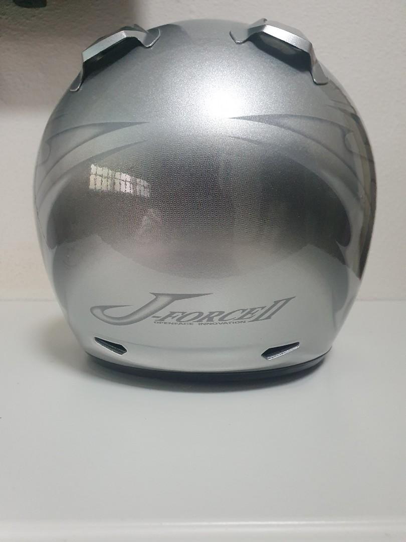 Shoei Jforce2 Jack silver, Motorcycles, Motorcycle Apparel on Carousell