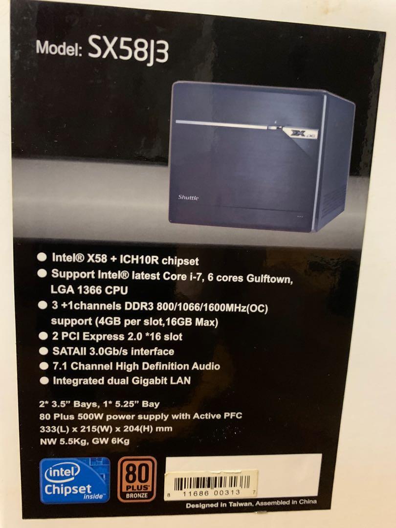 Shuttle PC Barebone SX58J3, Computers & Tech, Parts & Accessories ...