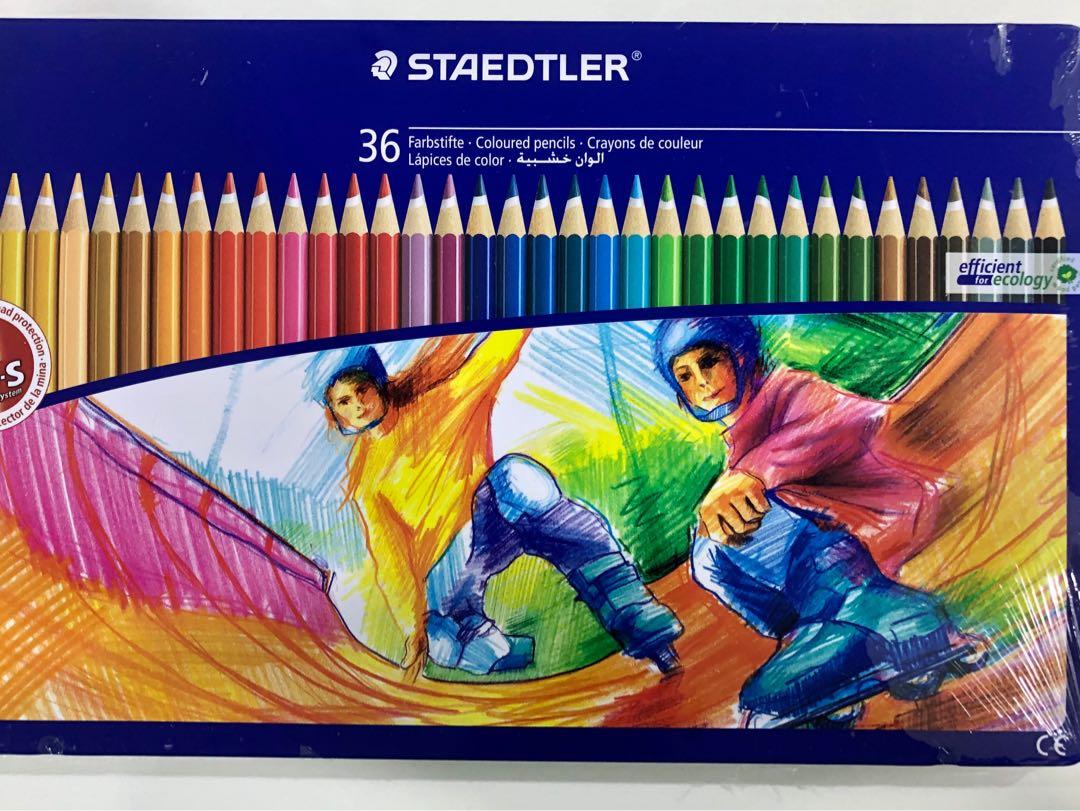 Staedtler 36 Colours in Metal Casing with Anti Break System, Books ...