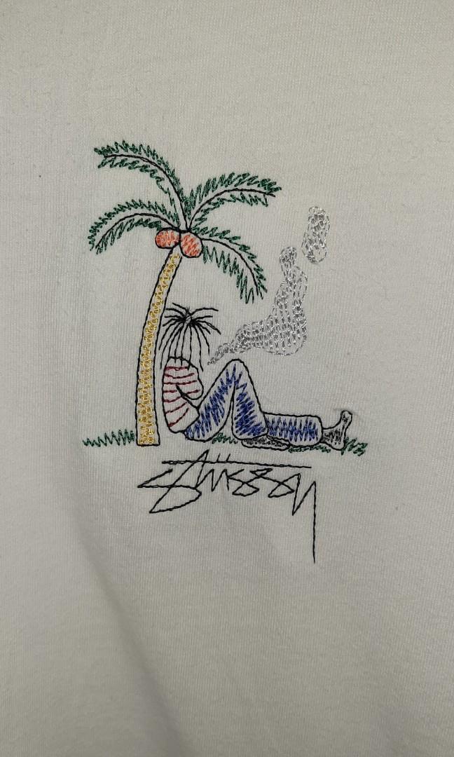 Stussy Embroidered Palm Tree Chillin, Men's Fashion, Tops & Sets ...