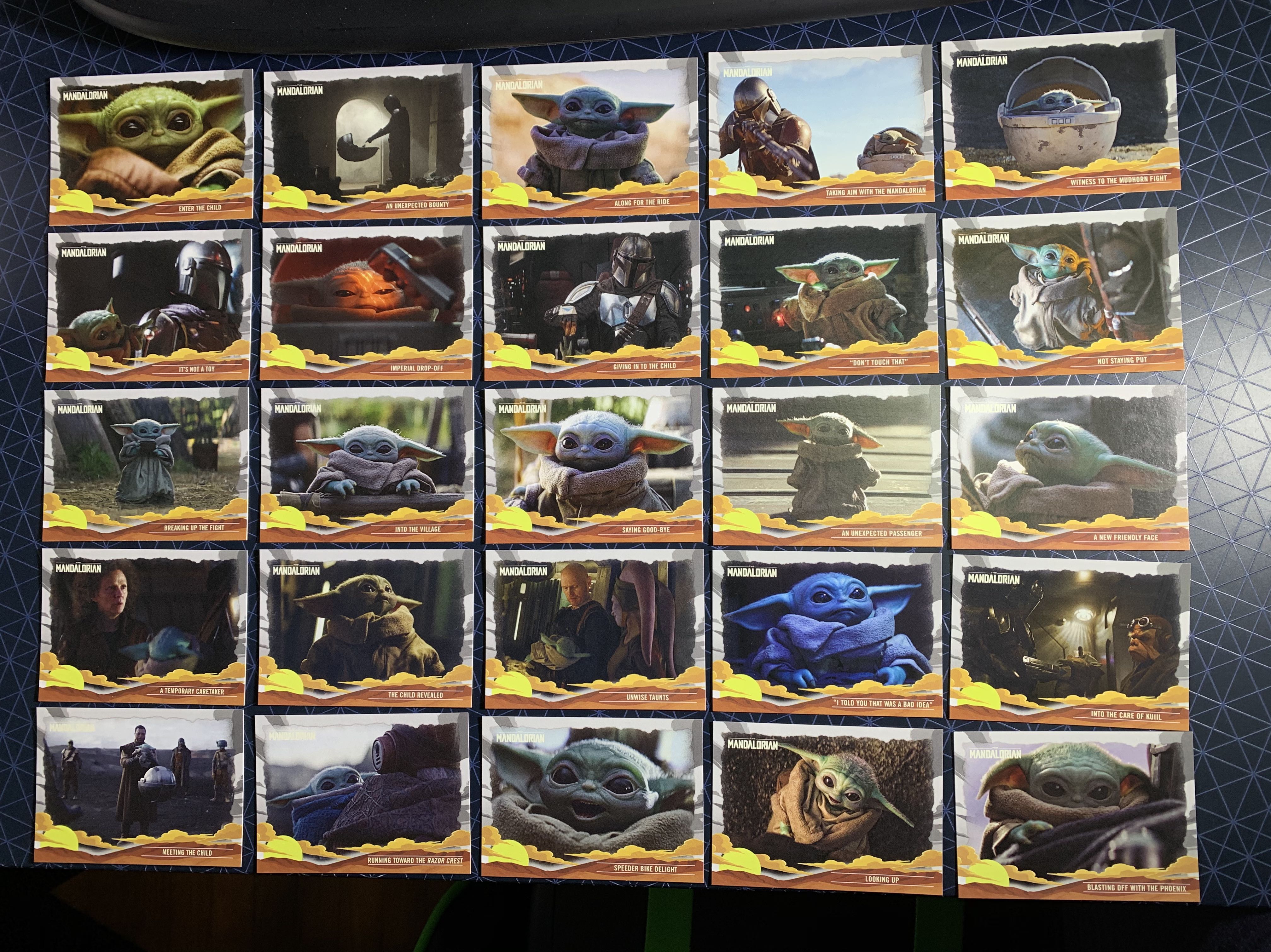 Topps Star Wars Mandalorian Baby Yoda Full Base Set, Hobbies & Toys ...