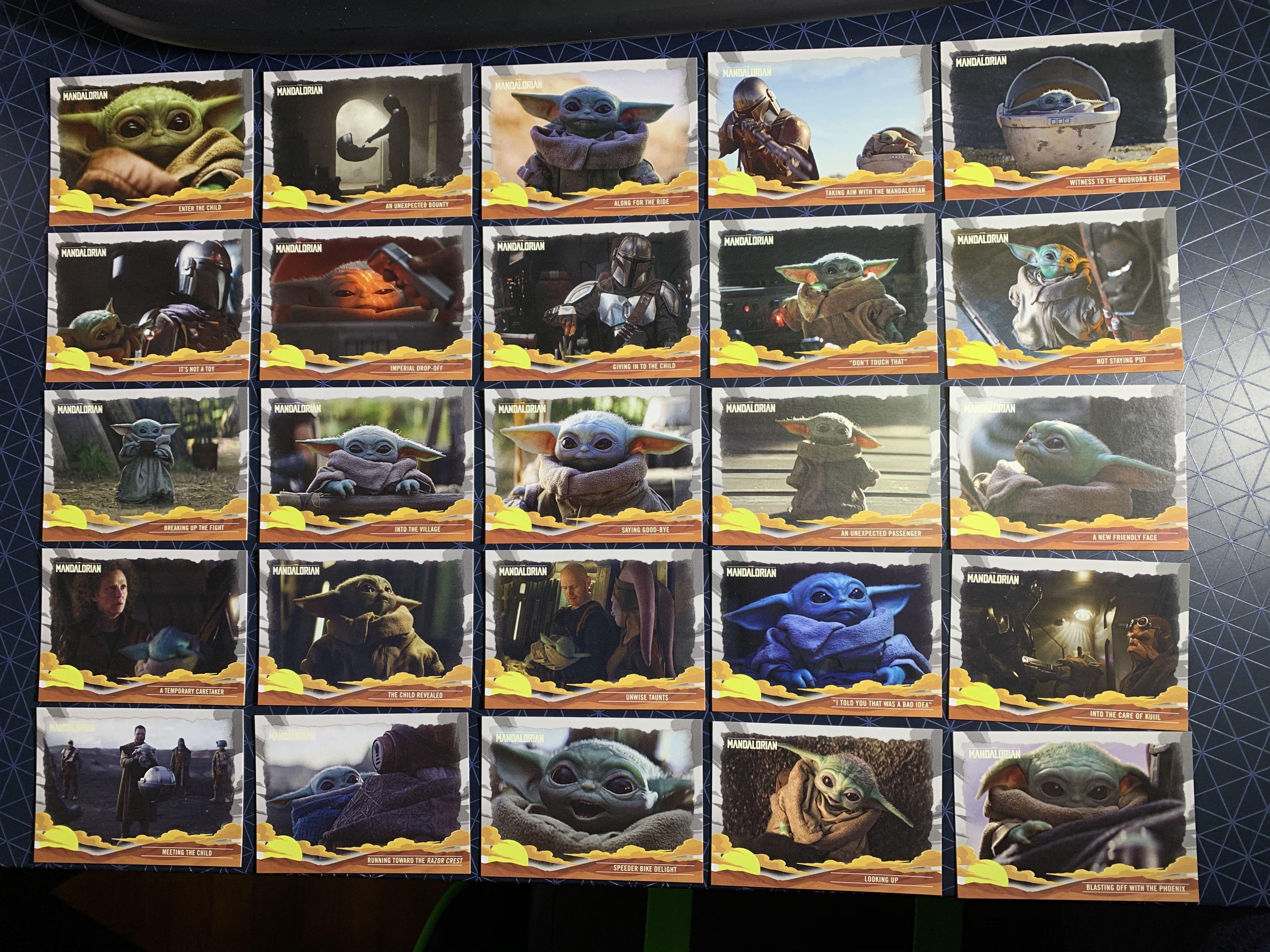 Topps Star Wars Mandalorian Baby Yoda Full Base Set, Hobbies & Toys ...