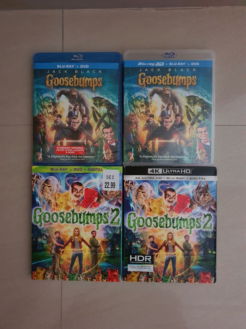 USA Blu Ray & 4K - Goosebumps 1 & 2 (Jack Black), Hobbies & Toys, Music ...