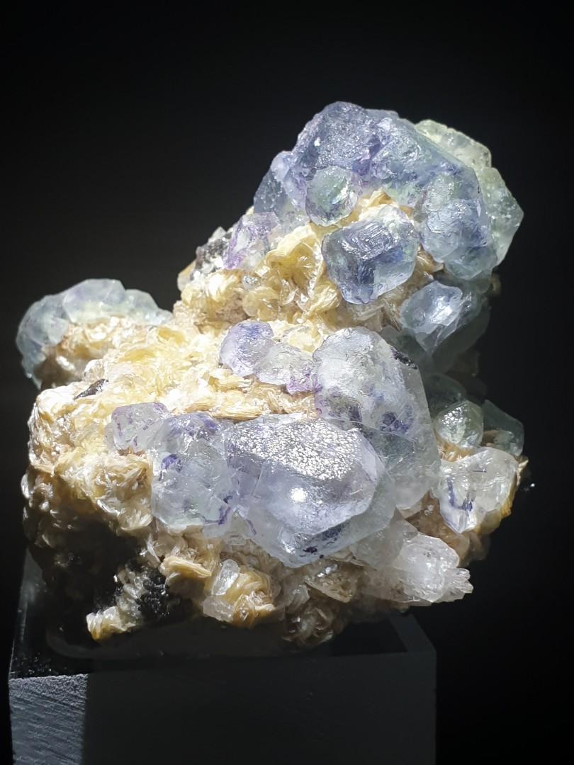 Alien Eyes Fluorite with Combination of Schorl, Smoky and Muscovite ...