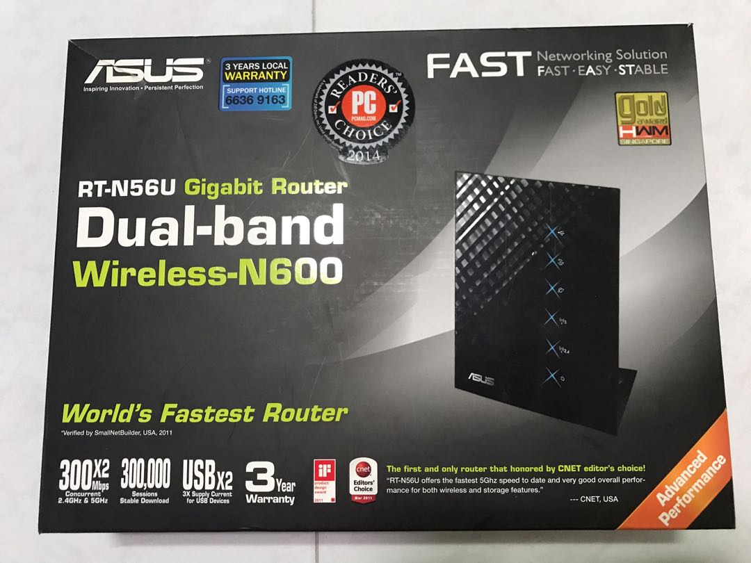Asus RT-N56U Gigabit Wifi Router Dual Band, Computers & Tech, Parts ...