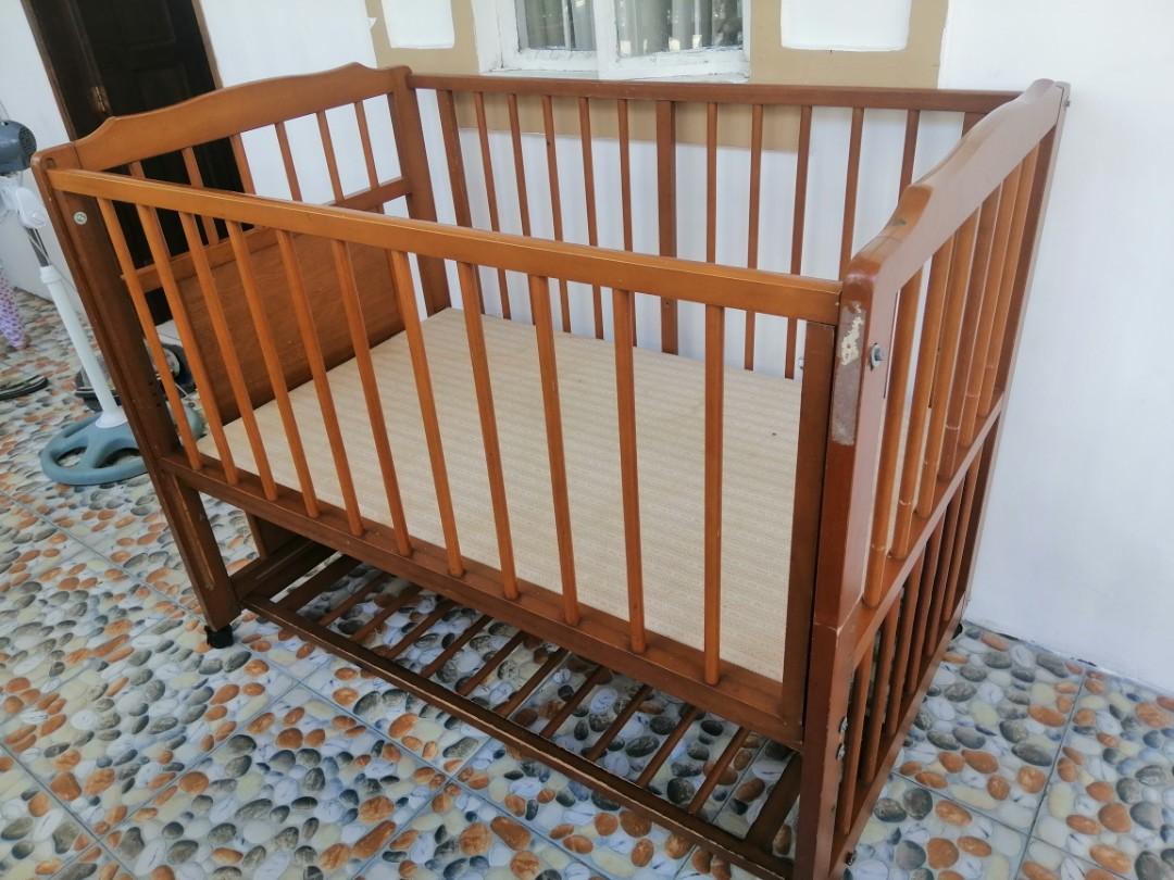 Big wooden crib from Japan, Babies & Kids, Baby Nursery & Kids ...