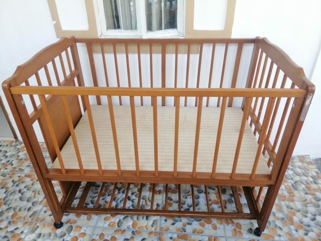 Big wooden crib from Japan, Babies & Kids, Baby Nursery & Kids ...