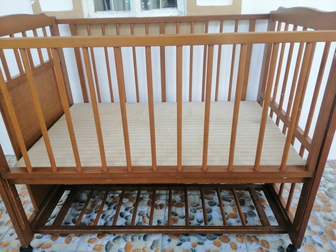 Big wooden crib from Japan, Babies & Kids, Baby Nursery & Kids ...