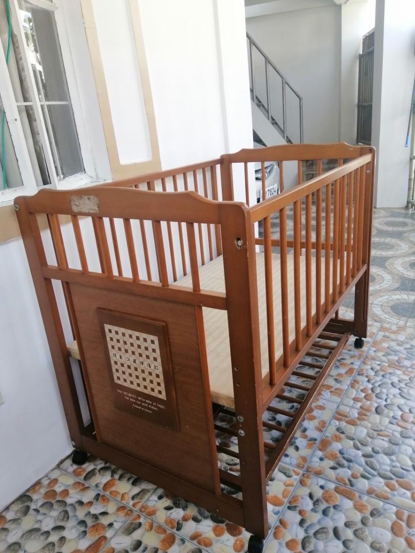Big wooden crib from Japan, Babies & Kids, Baby Nursery & Kids ...