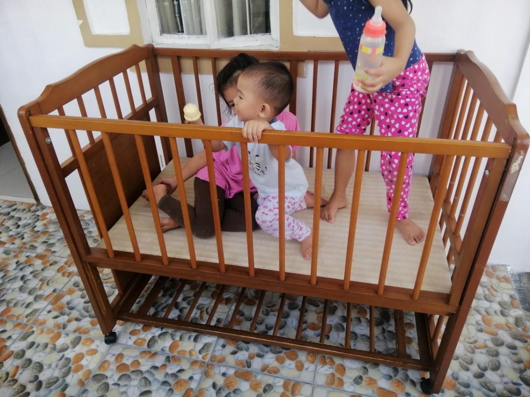 Big wooden crib from Japan, Babies & Kids, Baby Nursery & Kids ...
