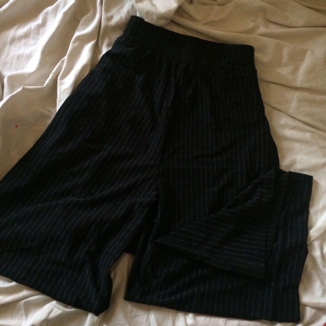 Black squarepants with stripes—fancy/formal wear- wide leg pants jeans ...