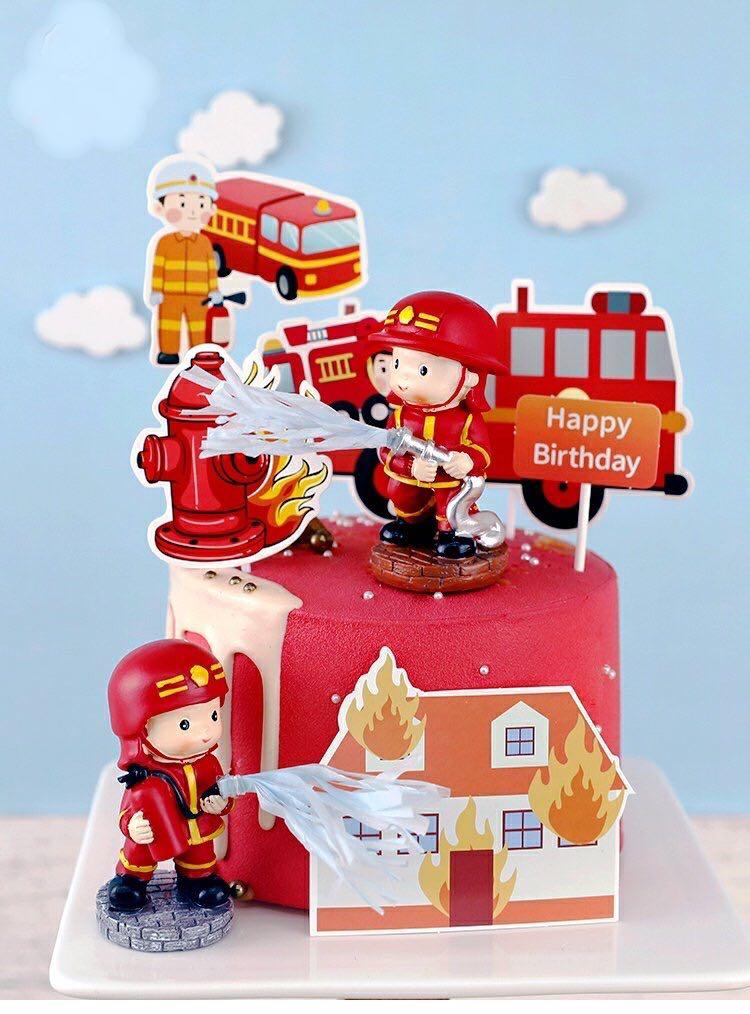 Cake Topper - fireman, Hobbies & Toys, Stationery & Craft, Occasions ...