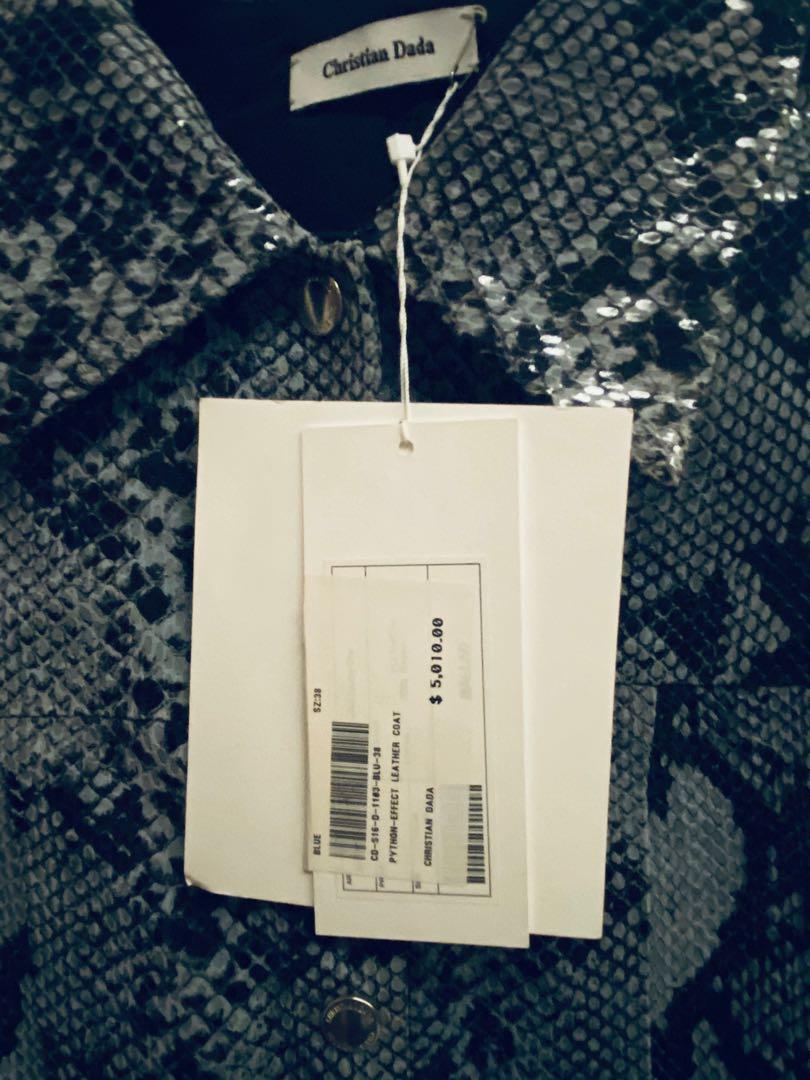 Christian Dada PYTHON LEATHER COAT, Women's Fashion, Coats, Jackets and ...