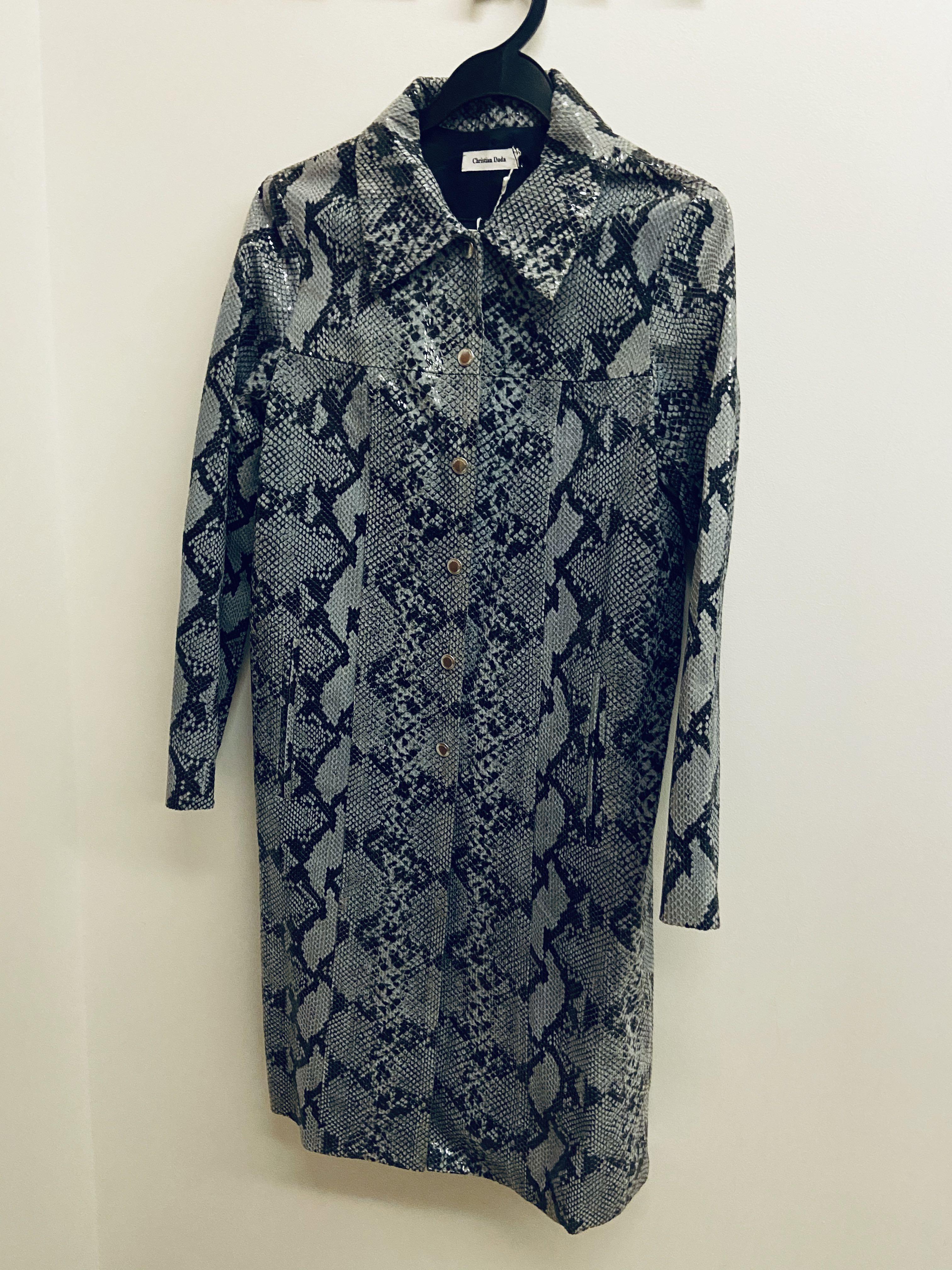 Christian Dada PYTHON LEATHER COAT, Women's Fashion, Coats, Jackets and ...