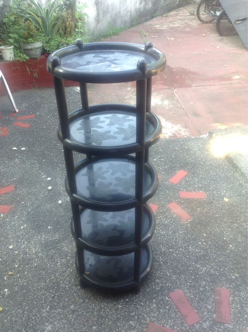 Corner rack 5 layer display rack, Furniture & Home Living, Home ...