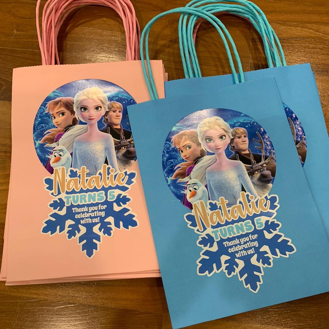 Customised birthday party goodie gift bags stickers labels hang tags ...