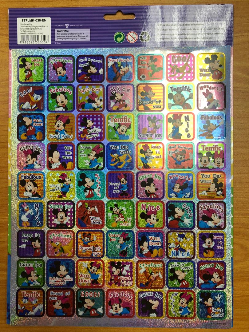 Disney Cartoon Sticker, Toys & Games, Others on Carousell