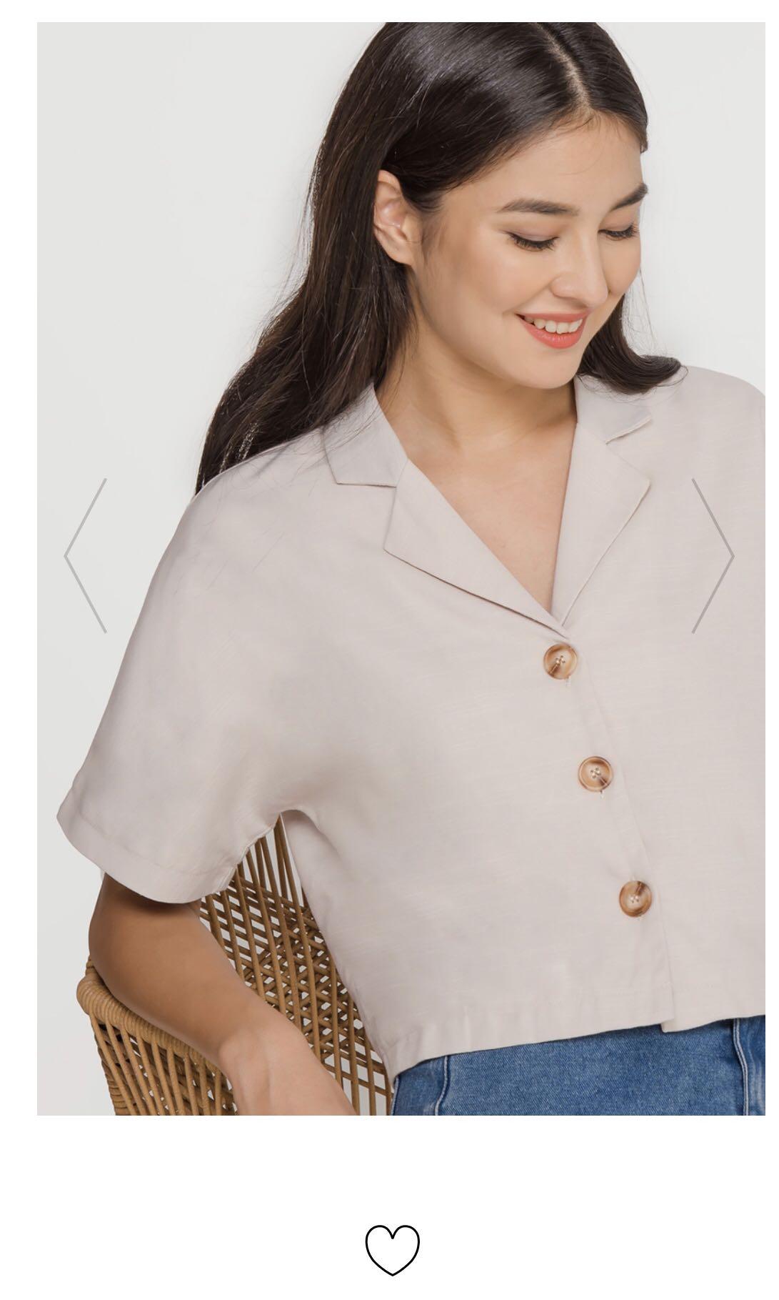 Fayth Cayson Oversized Linen Shirt, Women's Fashion, Tops, Blouses on ...