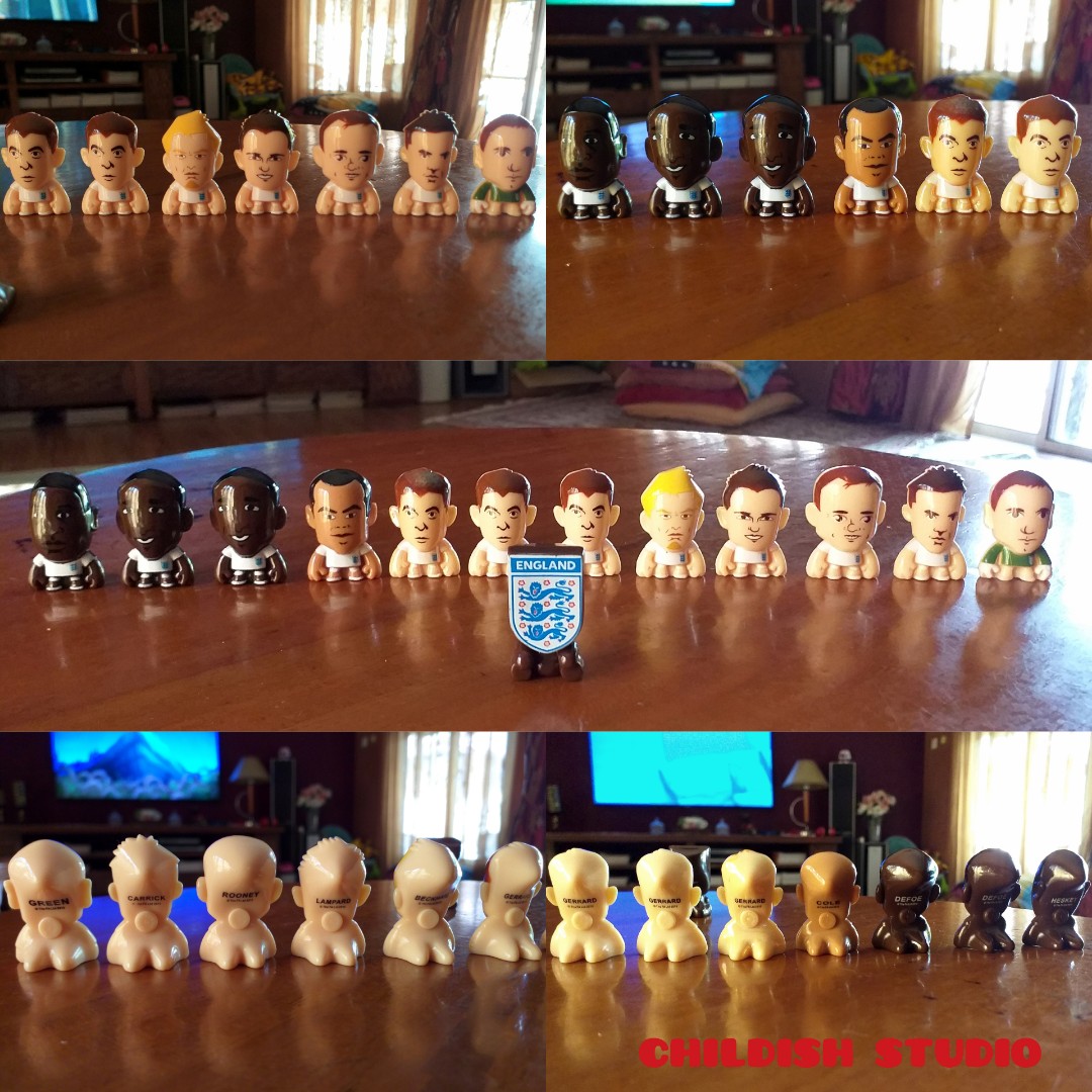 GOGOS CRAZY BONES England Team (World Cup 2010) Mini Figures 1.5 Inch ...