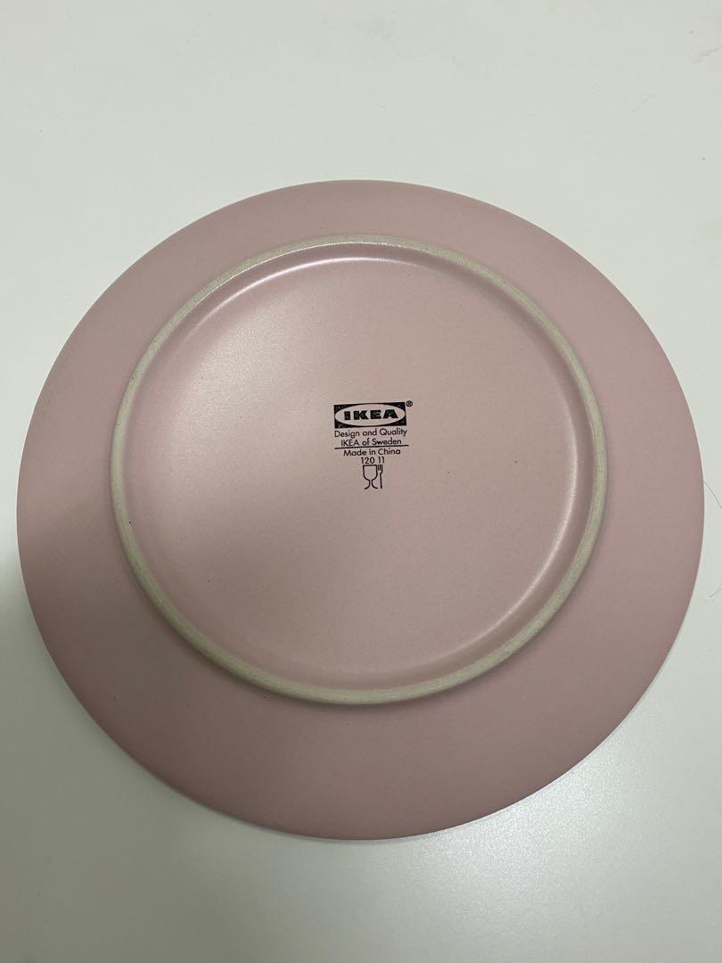 IKEA Pink Ceramic Plates, Furniture & Home Living, Kitchenware ...