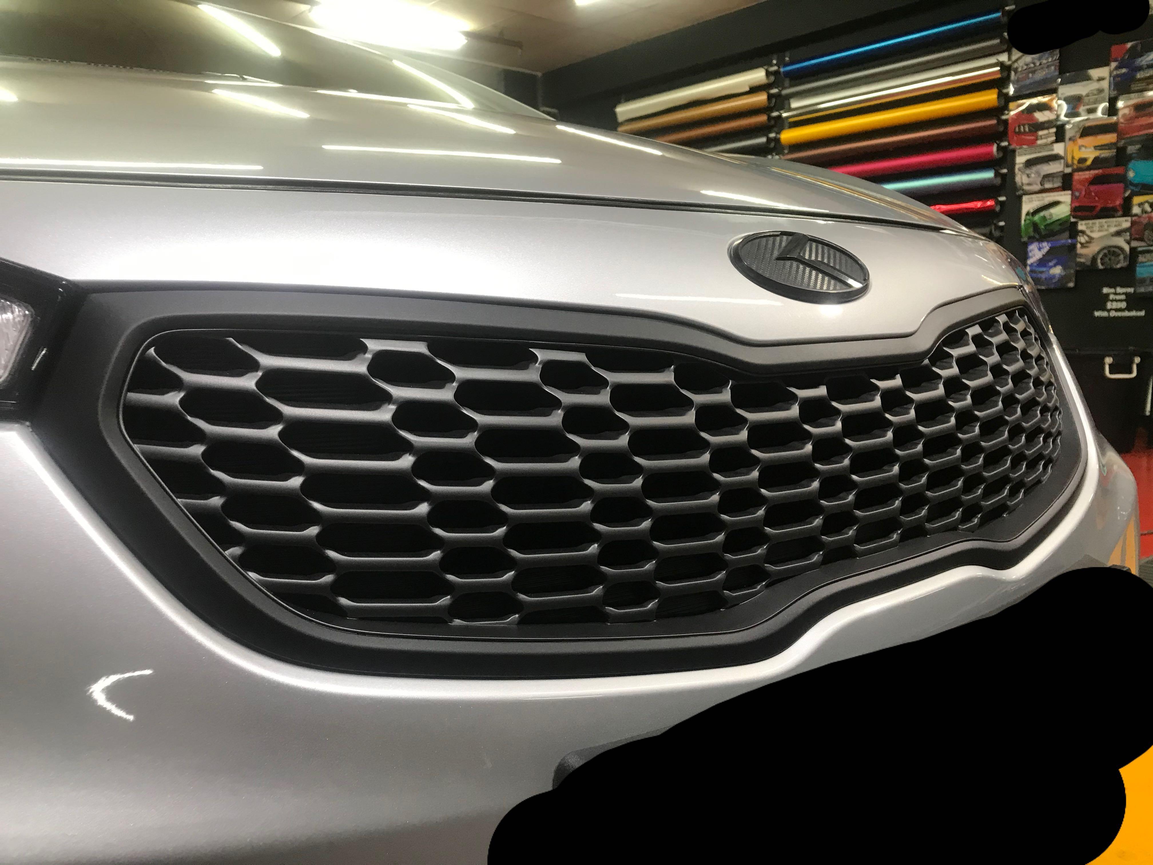 K3 kia front grille wrap matte black, Car Accessories, Accessories on ...