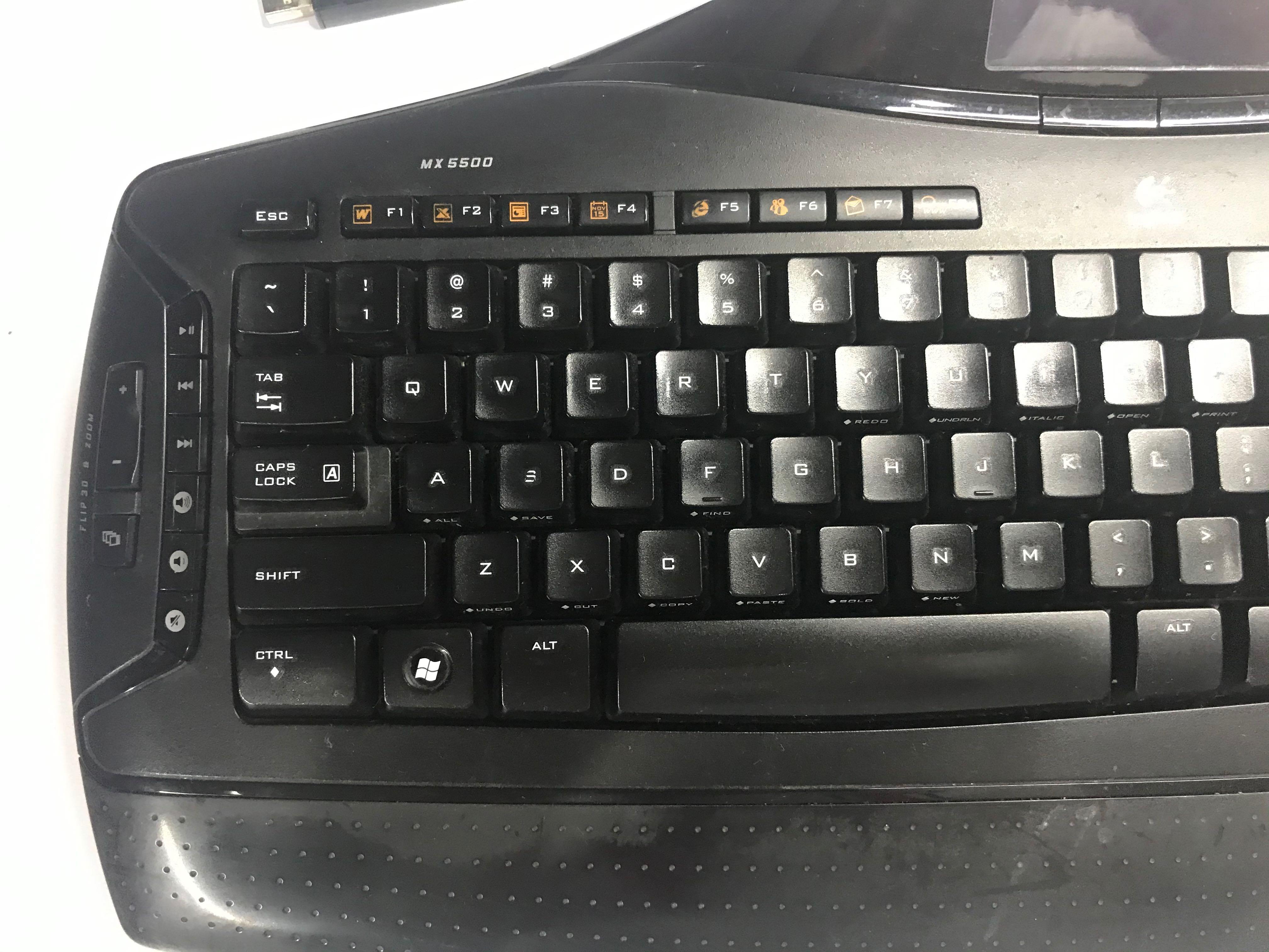 Logitech MX-5500 wireless keyboard, Computers & Tech, Parts ...
